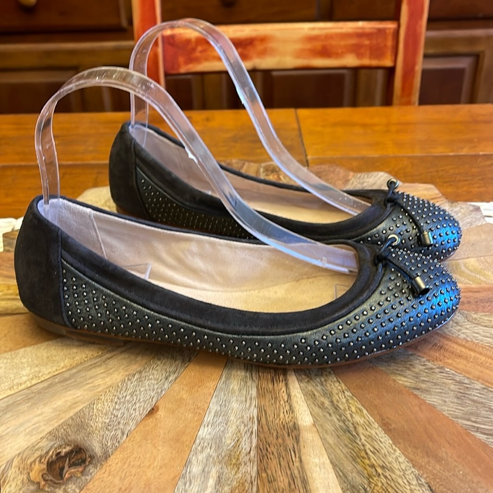 Bloch Dark Gray Studded Leather Ballet Flats Size 37 … - Gem